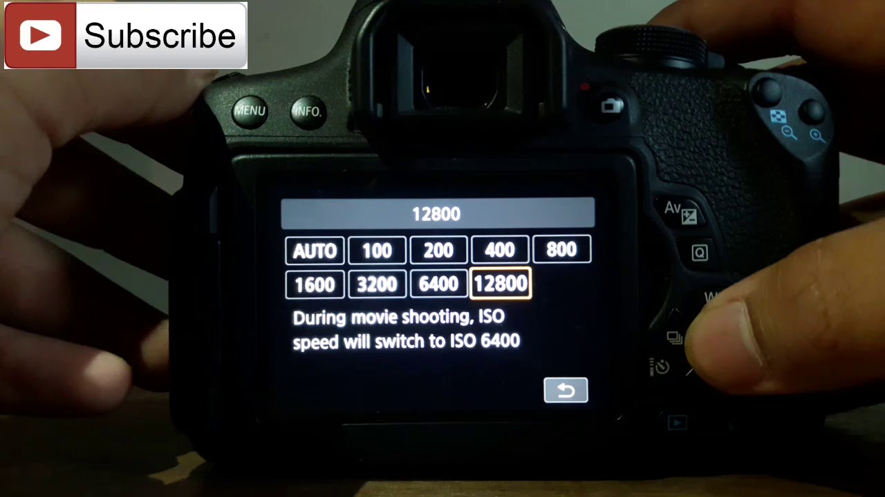 how to expand canon eos cemera's iso 12800 to 25600 - YouTube