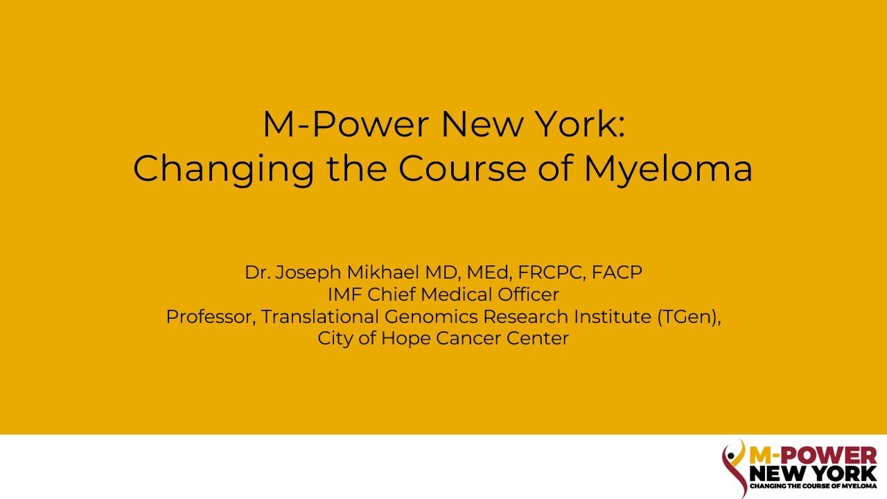 M-Power NYC: Changing the Course of Myeloma - YouTube
