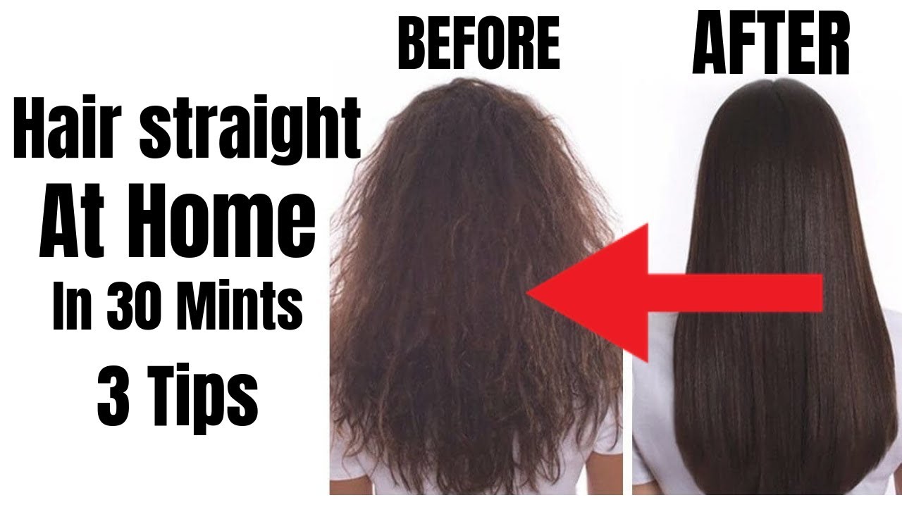 Hair Straight At Home || Permanent Hair Straight At Home || Hair ...