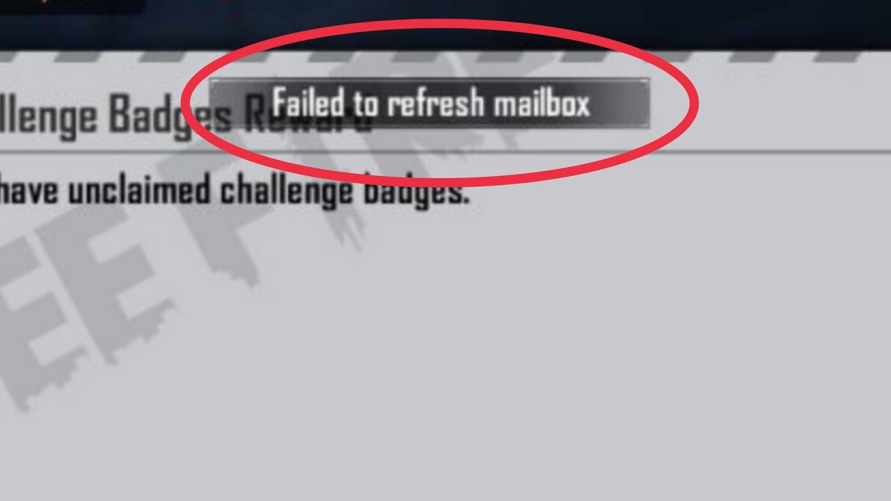 Free Fire Fix Failed to refresh mailbox problem solve - YouTube