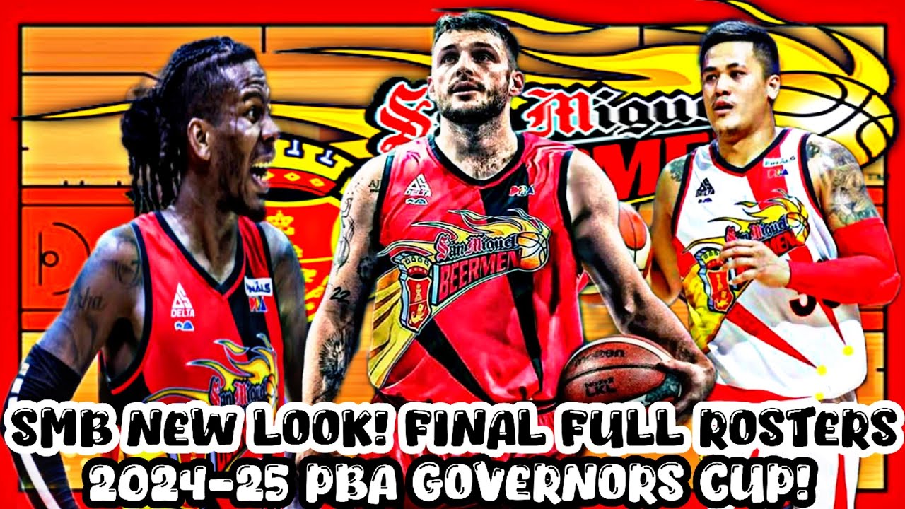 2024-25 NEW LOOK, "San Miguel Beermen" FULL ROSTERS/LINE-UP FOR 49th ...