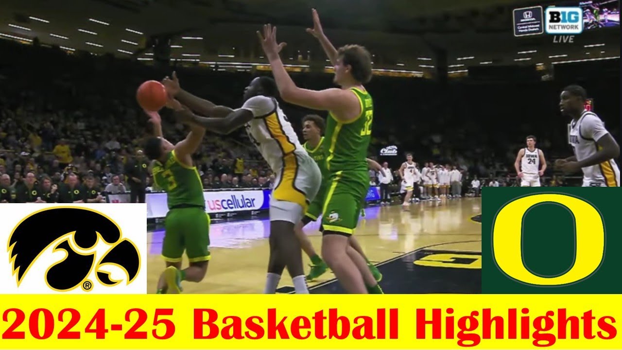 Oregon vs Iowa Basketball Game Highlights 2 19 2025 - YouTube