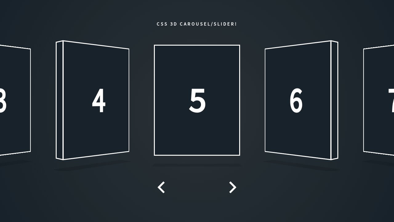 Javascript Css 3d Carousel Slider Youtube