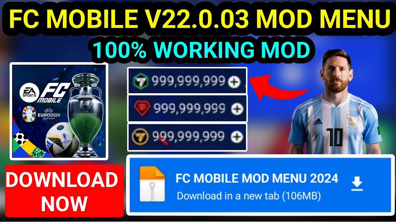 FC Mobile Mod Apk V22.0.02 Unlimited Money Unlimited Gems Unlimited FC ...