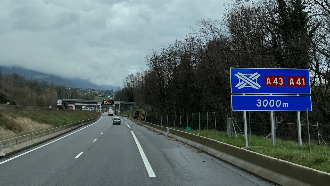 🇫🇷 France: A43 Aoste - Chambery Way || Maurienne Highway around The ...