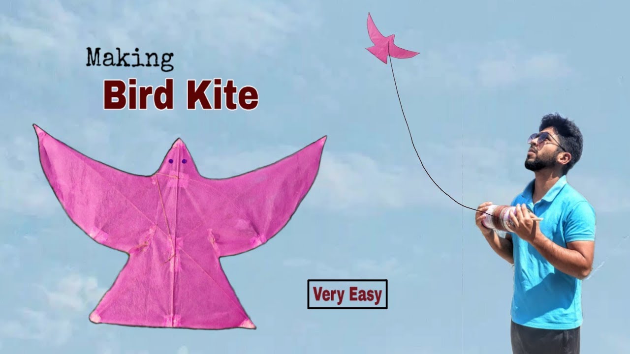 Bird Kite Making | পাখি ঘুড়ি বানানো | Fancy Kite - YouTube