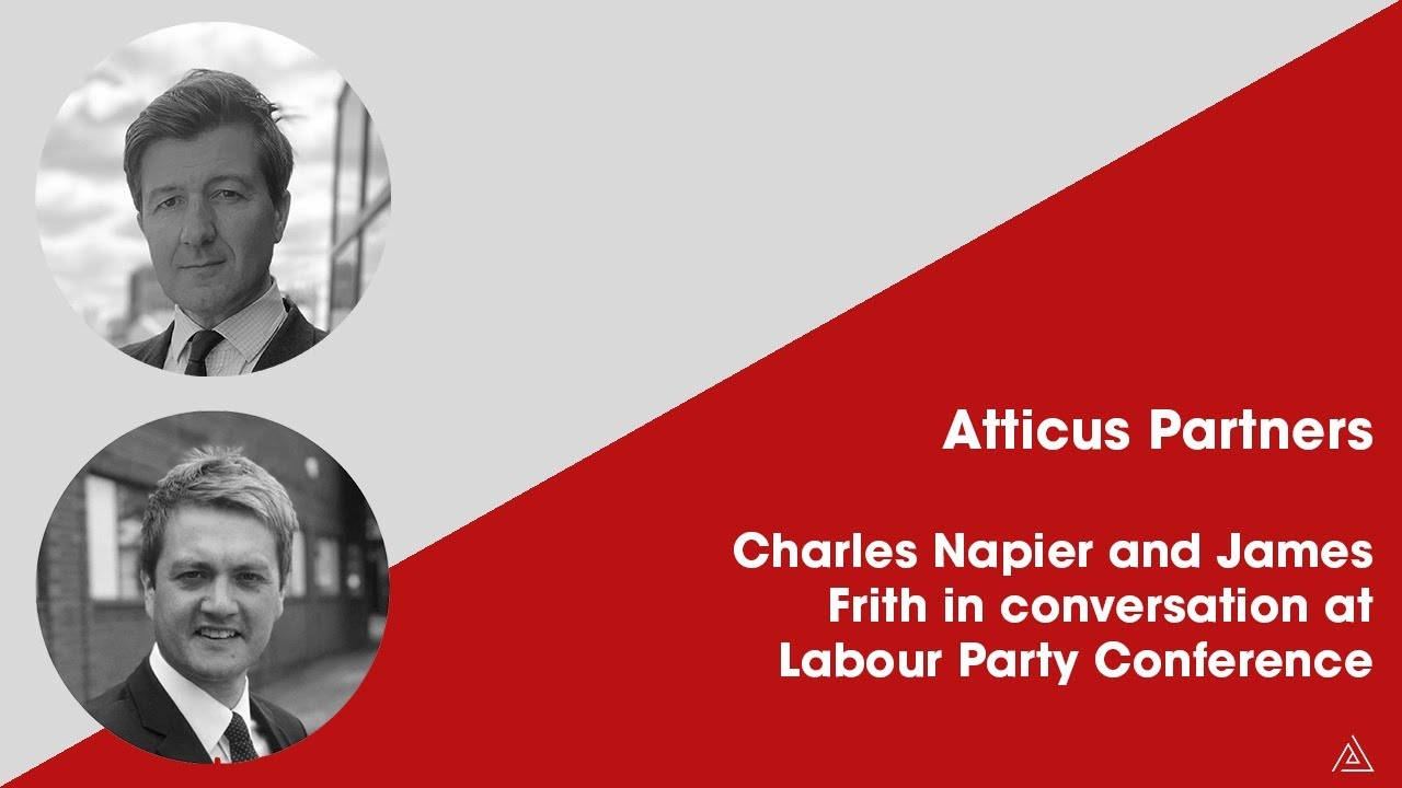 Charles Napier and James Frith in Conversation at Labour Party ...
