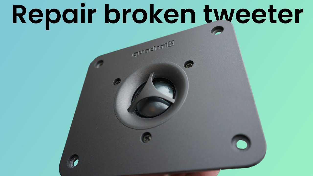 How to: Repair A Broken or Damaged Tweeter - YouTube