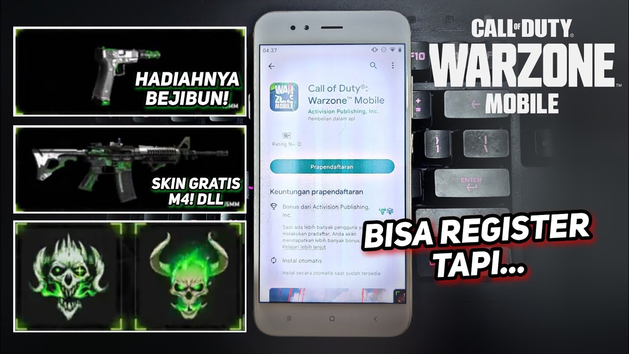 COBA PRA REGISTER COD WARZONE MOBILE DI HP KENTANG! 15JT YG REGISTRASI ...