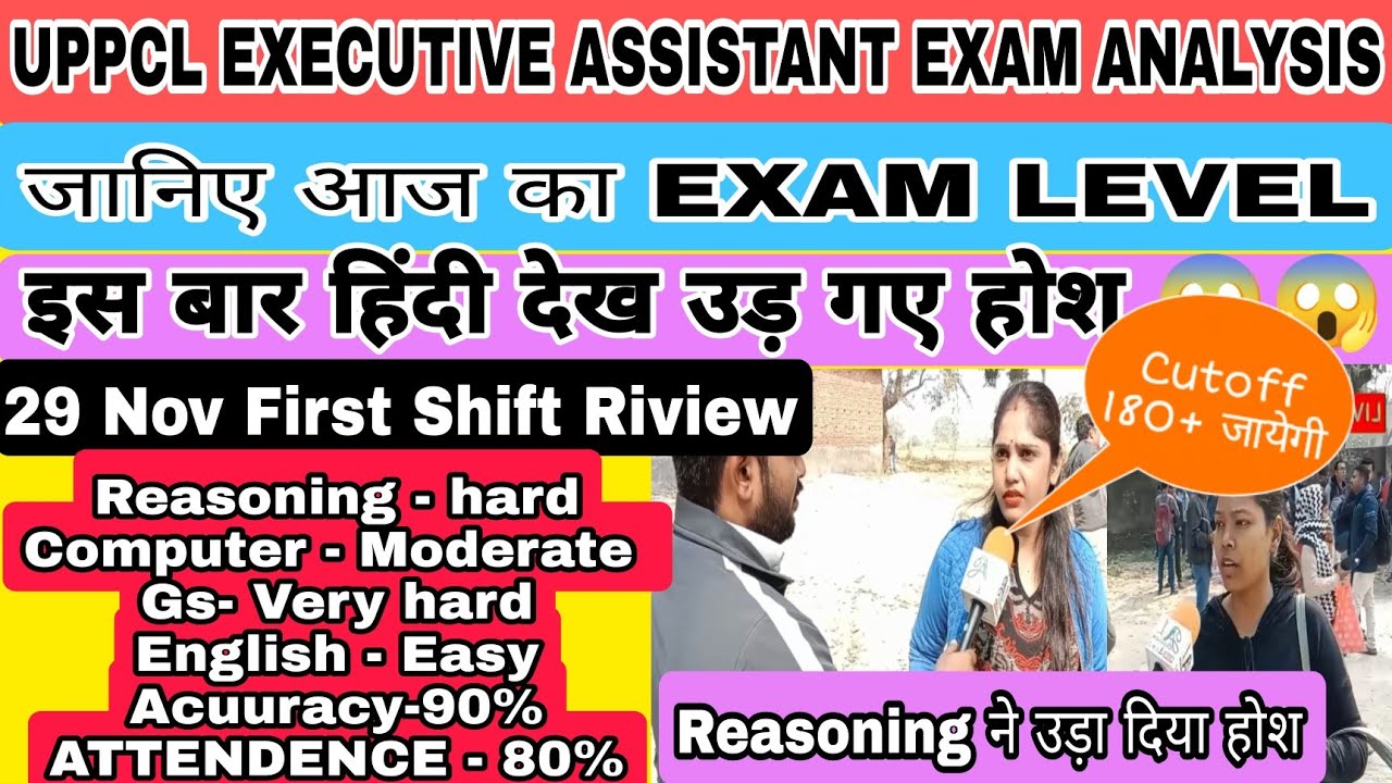 UPPCL Executive Assistant Exam Analysis | 29 Nov, Shift 1| UPPCL Exam ...