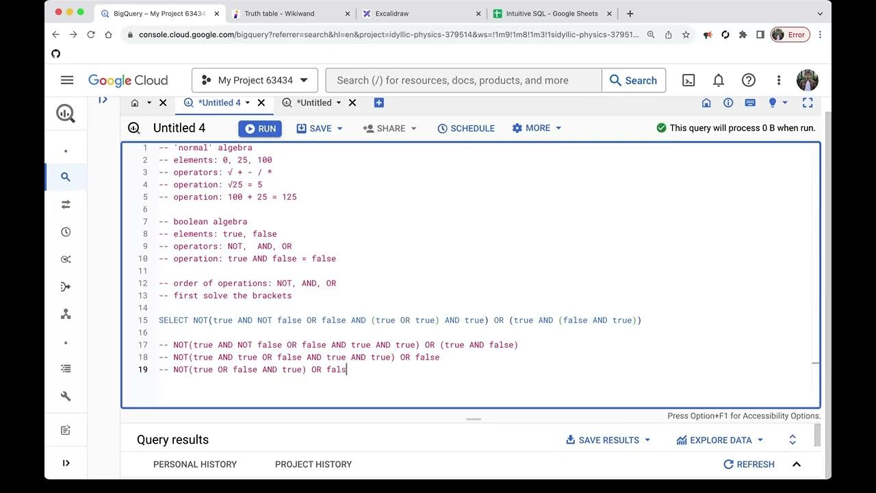 Intuitive SQL For Analytics | Boolean algebra - YouTube