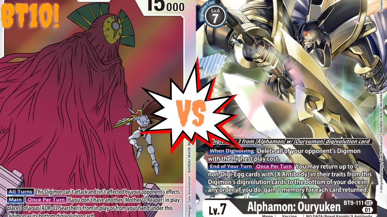 Digimon TCG | Alphamon Ouryuken Vs Mother D-Reaper BO3! | DigiMatch ...