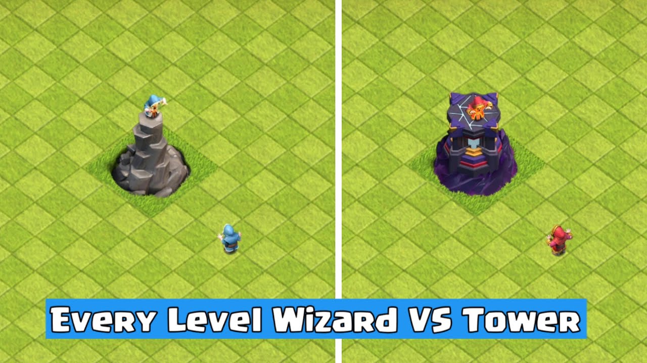 EVERY LEVEL WIZARD VS EVERY LEVEL WIZARD TOWER - YouTube