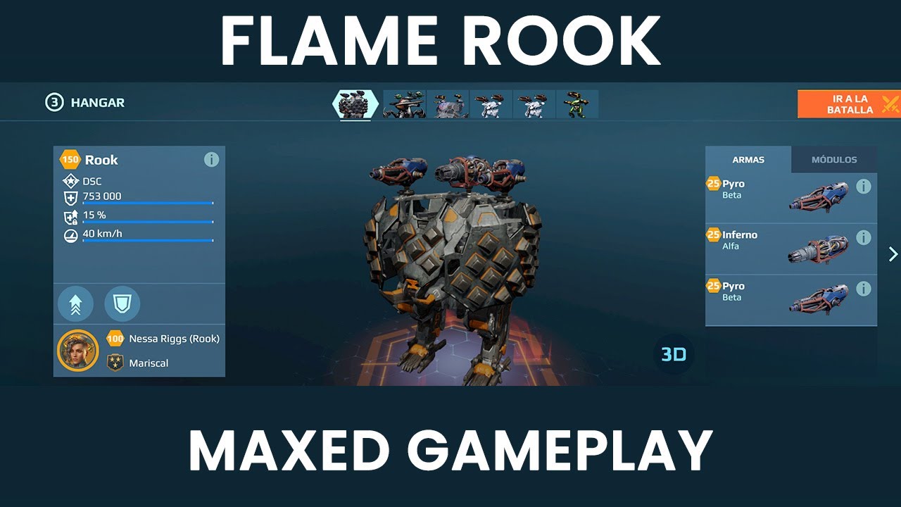 Titan ROOK Pyro Inferno maxed | War Robots WR - YouTube