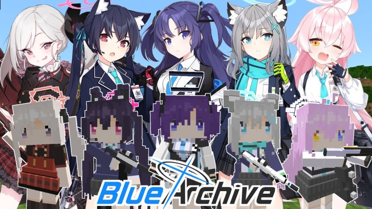 [รีวิว+แจก]Addon "Blue Archive!!" ในเกม Minecraft (มือถือ) | Minecraft ...