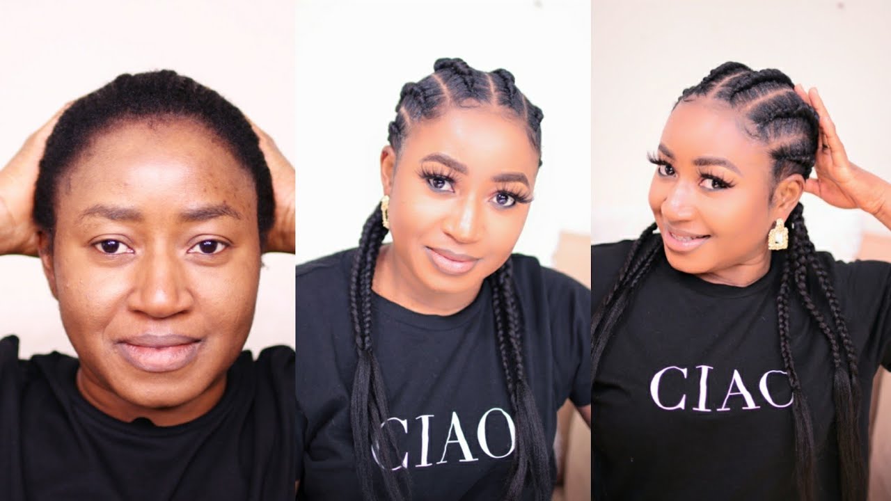 HOW TO ADD EXTENSIONS TO YOUR CORNROWS || DIY - YouTube