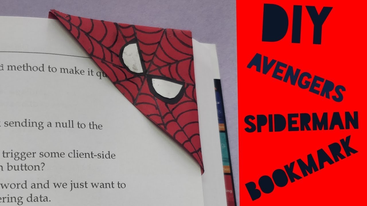 DIY SPIDERMAN BOOK MARK | DIY AVENGERS BOOKMARK | C.A.N - YouTube