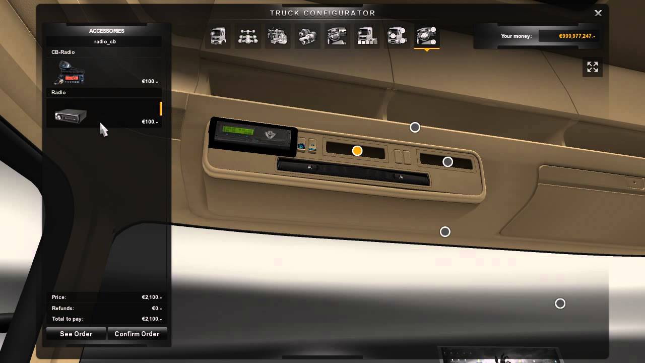 ETS3 mod: Scania interior + accesories - YouTube