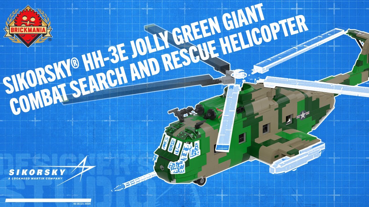 Sikorsky HH-3E Jolly Green Giant - Brickmania Designer's Studio - YouTube