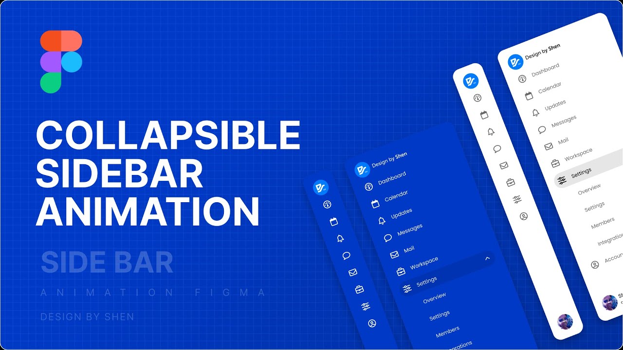 #figma Collapsible Sidebar Animation Tutorial | Smooth UI Interaction ...