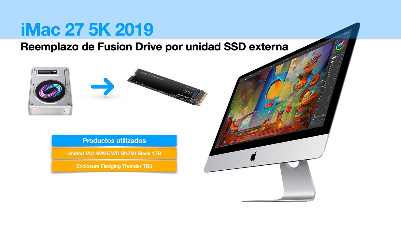 Fusion drive to SSD upgrade iMac 27 5k - YouTube
