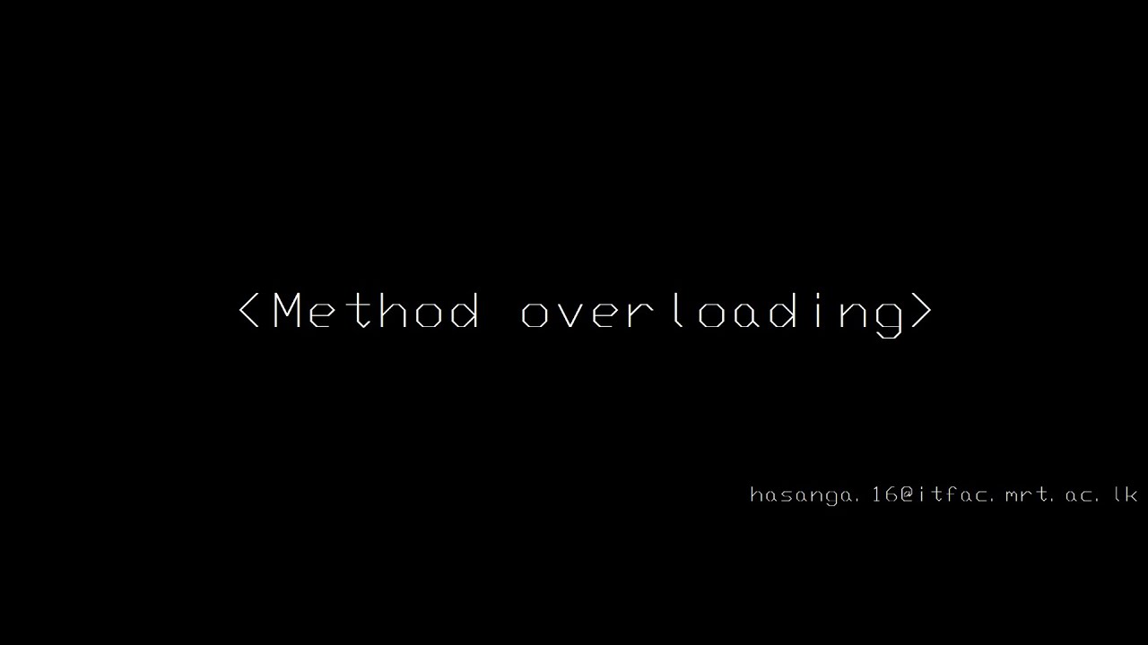 Method Overloading and type promotion - YouTube