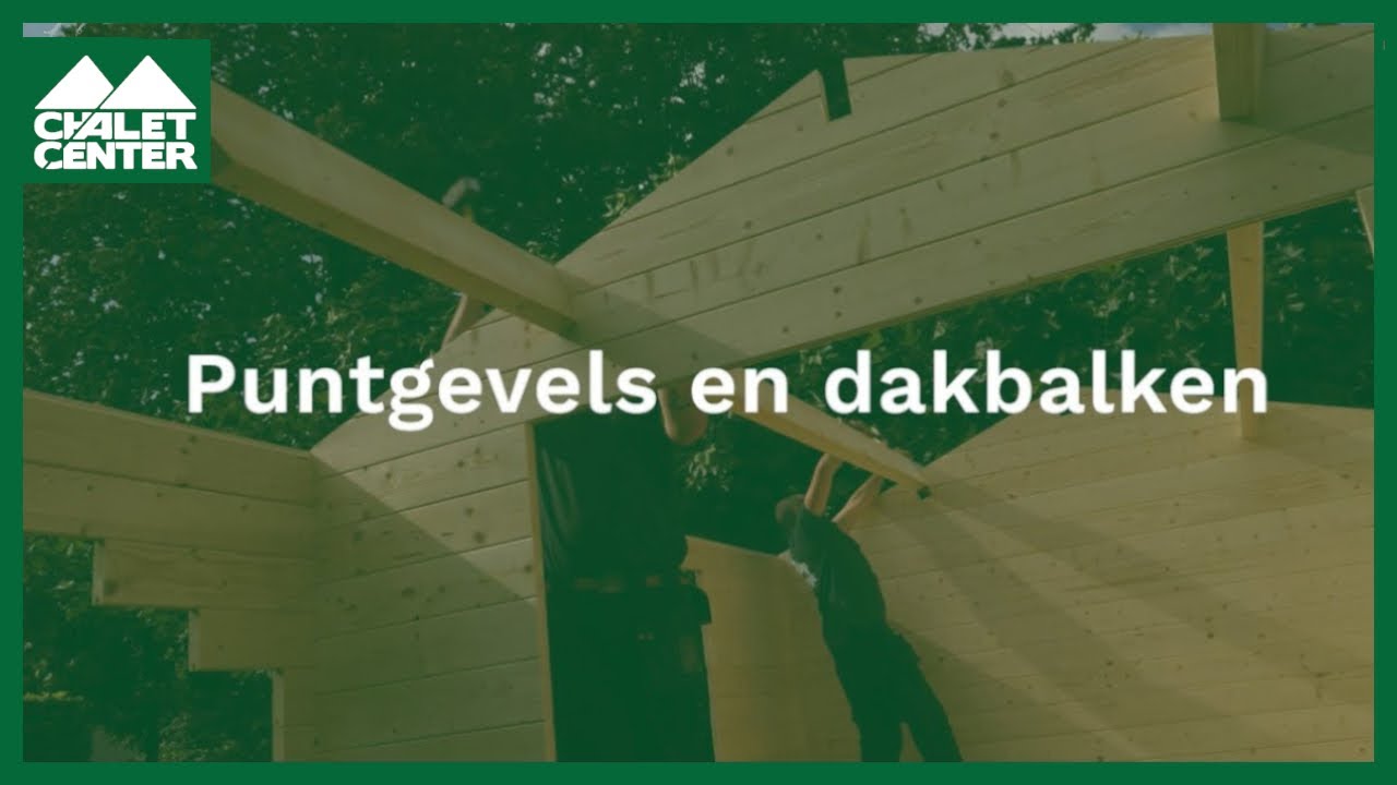 Puntgevels en dakbalken monteren bij zadeldak tuinhuis – in 3 stappen ...