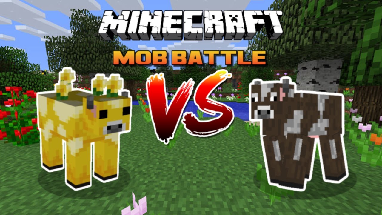 MINECRAFT MOOBLOOM VS COW (MOB BATTLES) - YouTube