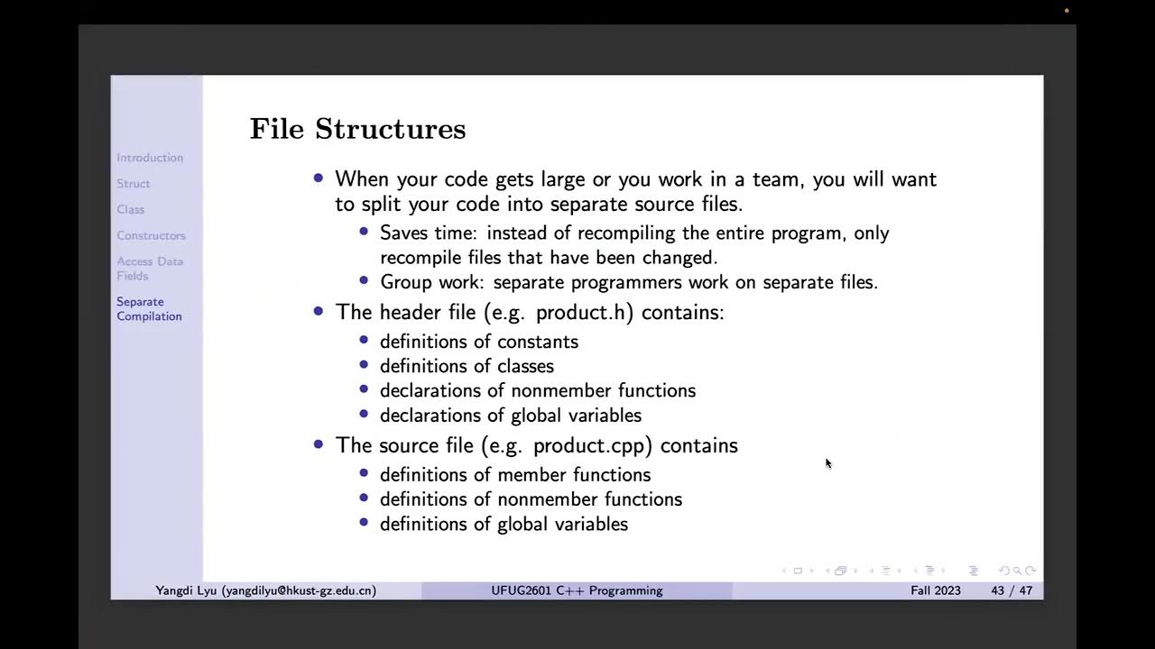 C++ Programming Lecture 14 HKUSTGZ, Fall 2024 - YouTube