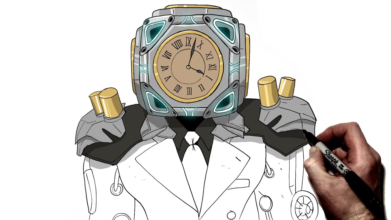 How To Draw Time Traveler Clockman | Step By Step | Skibidi Toilet ...