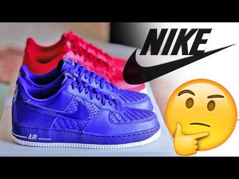 Nike Air Force 1 '07 LV8 Woven - Gym Red & Blue