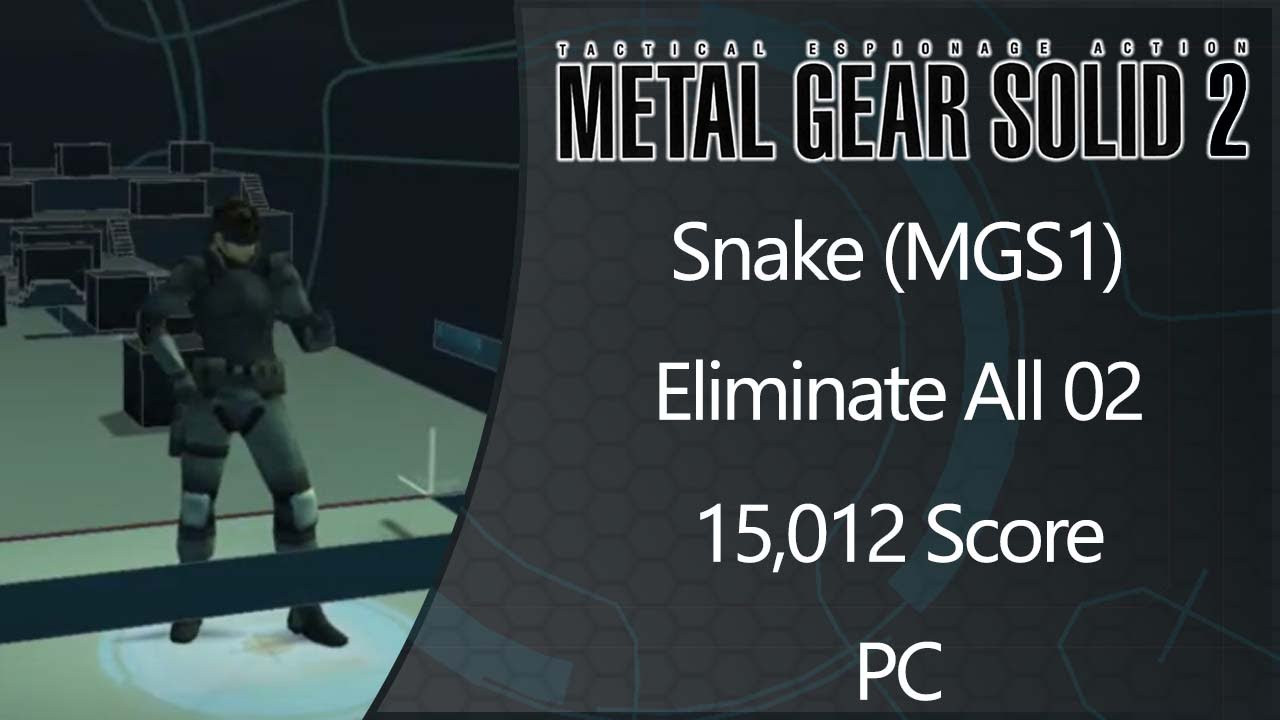 MGS2: Substance | PC | Snake (MGS1) | Eliminate All | Level 02 | 15012 ...