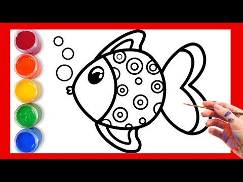 How to Draw Fish and Lion Step by Step 😍 | Drawing Lion and Fish 🐠 ...