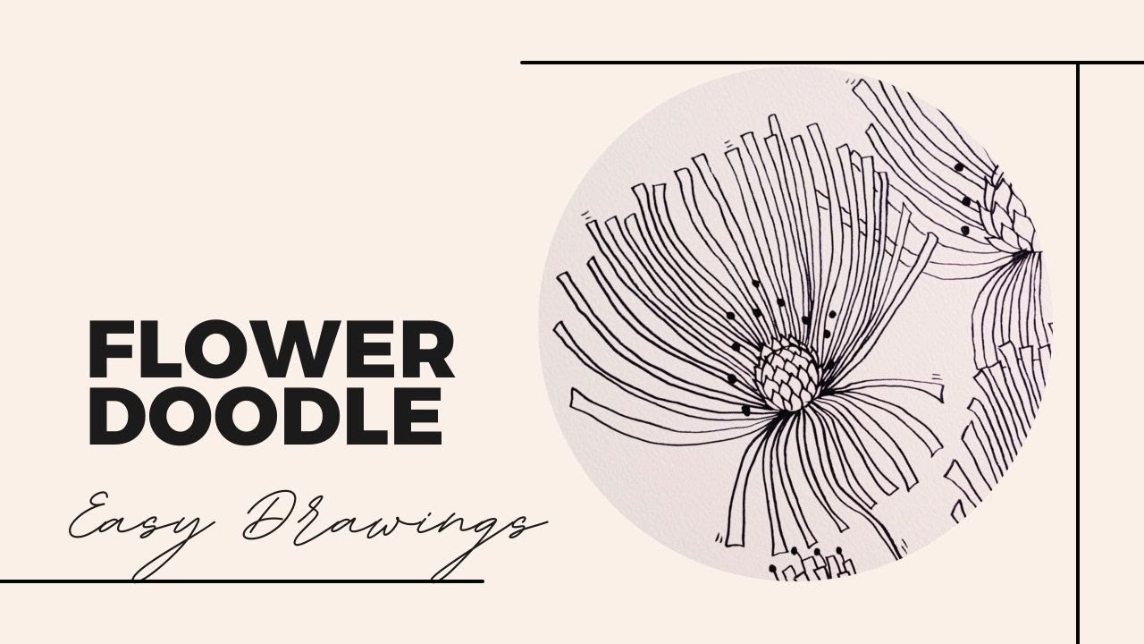 Easy Drawing Doodle | Line Art | Trendy Drawing | Follow Along Tutorial ...