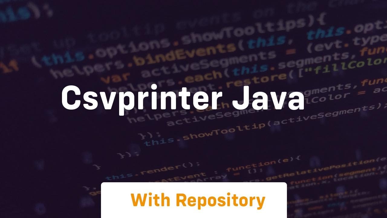 csvprinter java - YouTube