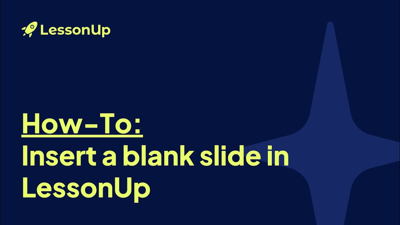 How To Insert A Blank Slide In LessonUp YouTube How To Insert A Blank Slide In LessonUp YouTube
