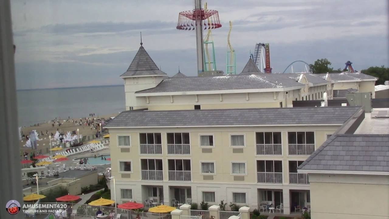 HOTEL BREAKERS View of Cedar Point from 5th Floor Rotunda Windows ...