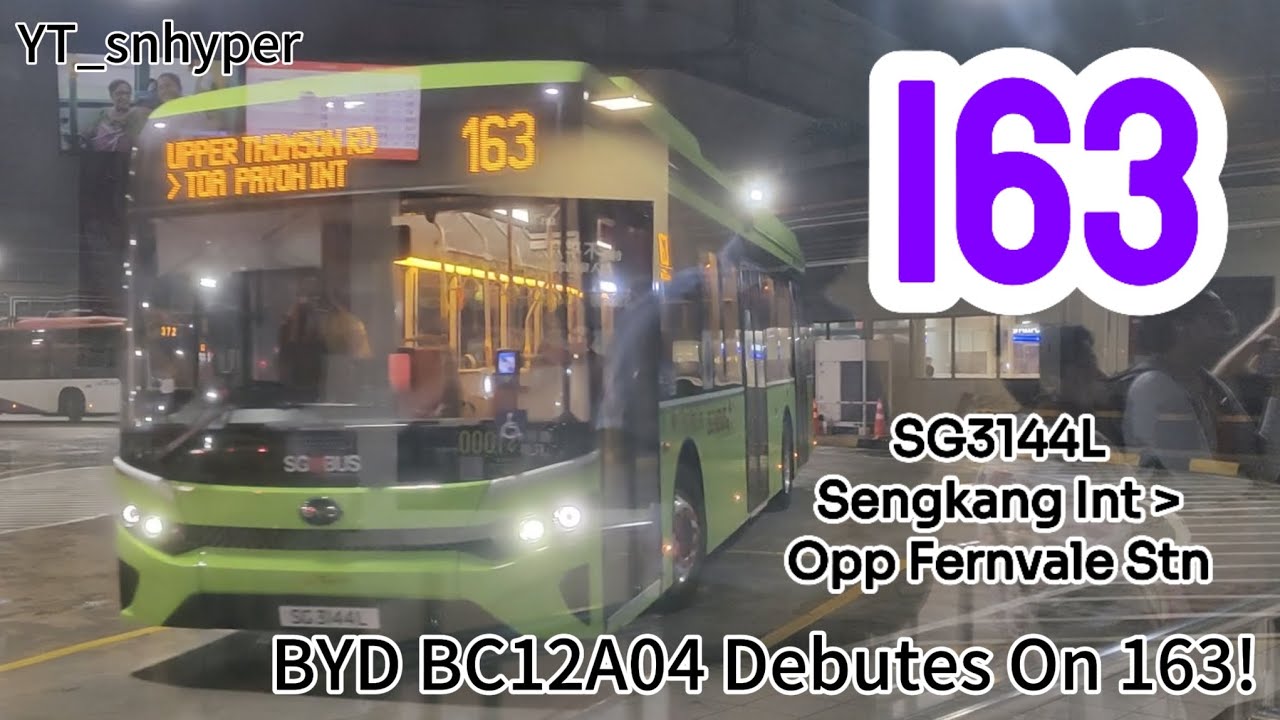 [BYD BC12A04 Debuts On 163!] SG3144L Short Journey From Sengkang Int ...