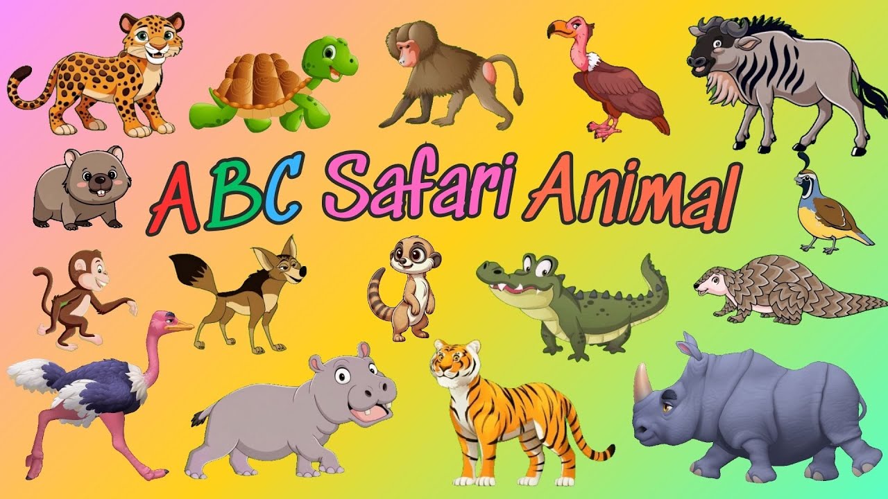 ABC Safari Animal Sounds Song + Alphabet Animals🐘🦒| Learn ABC With ...