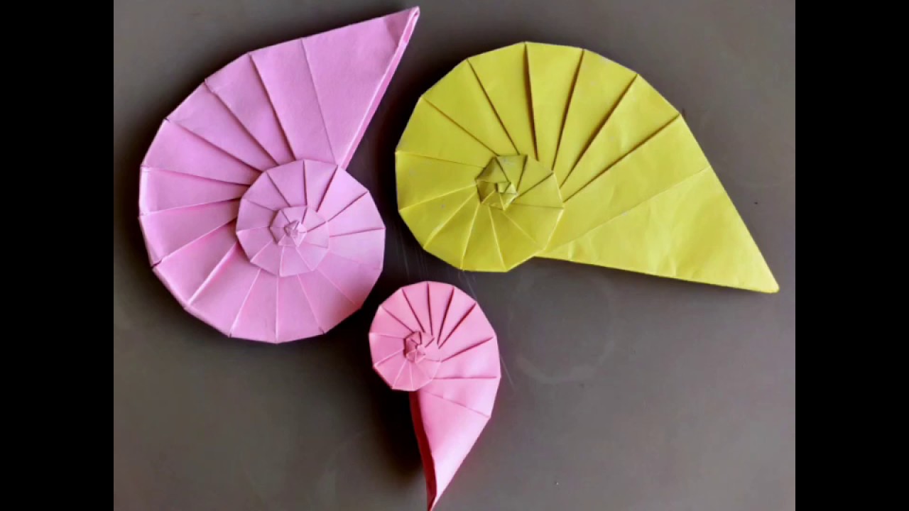Anand Viswanathan's Origami - Conch Shell (by Tomoko Fuse) - YouTube