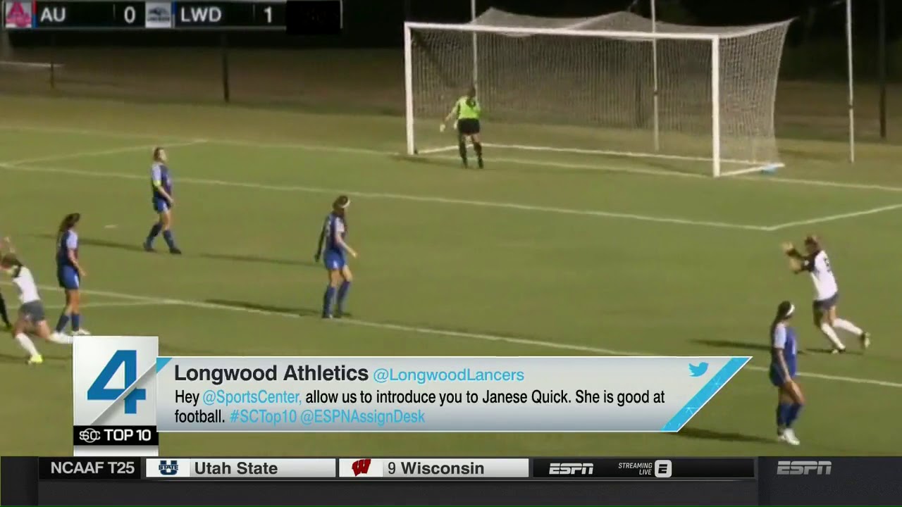 Janese Quick's Goal On Sportscenter's Top 10 Plays - YouTube