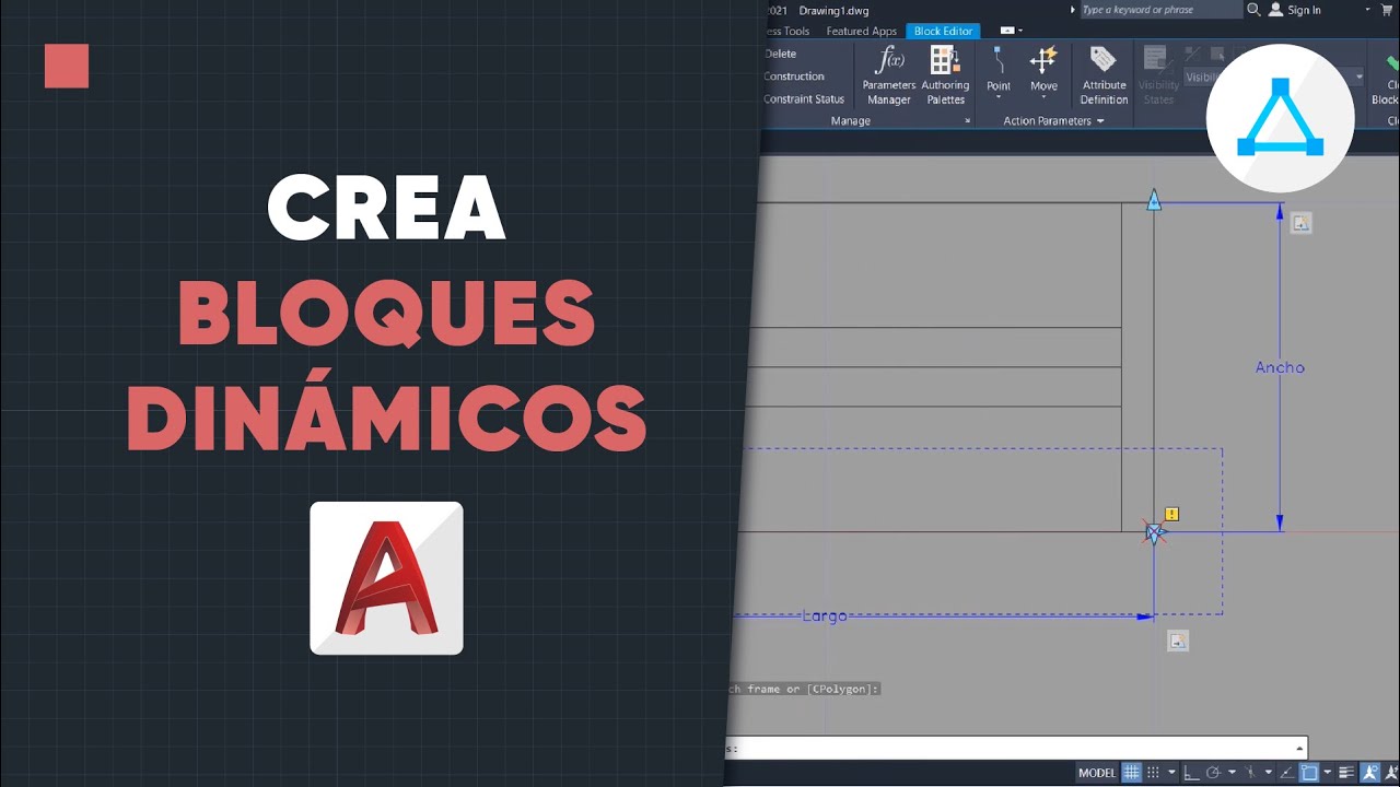 Crea bloques dinámicos en AutoCAD| 2021 - YouTube