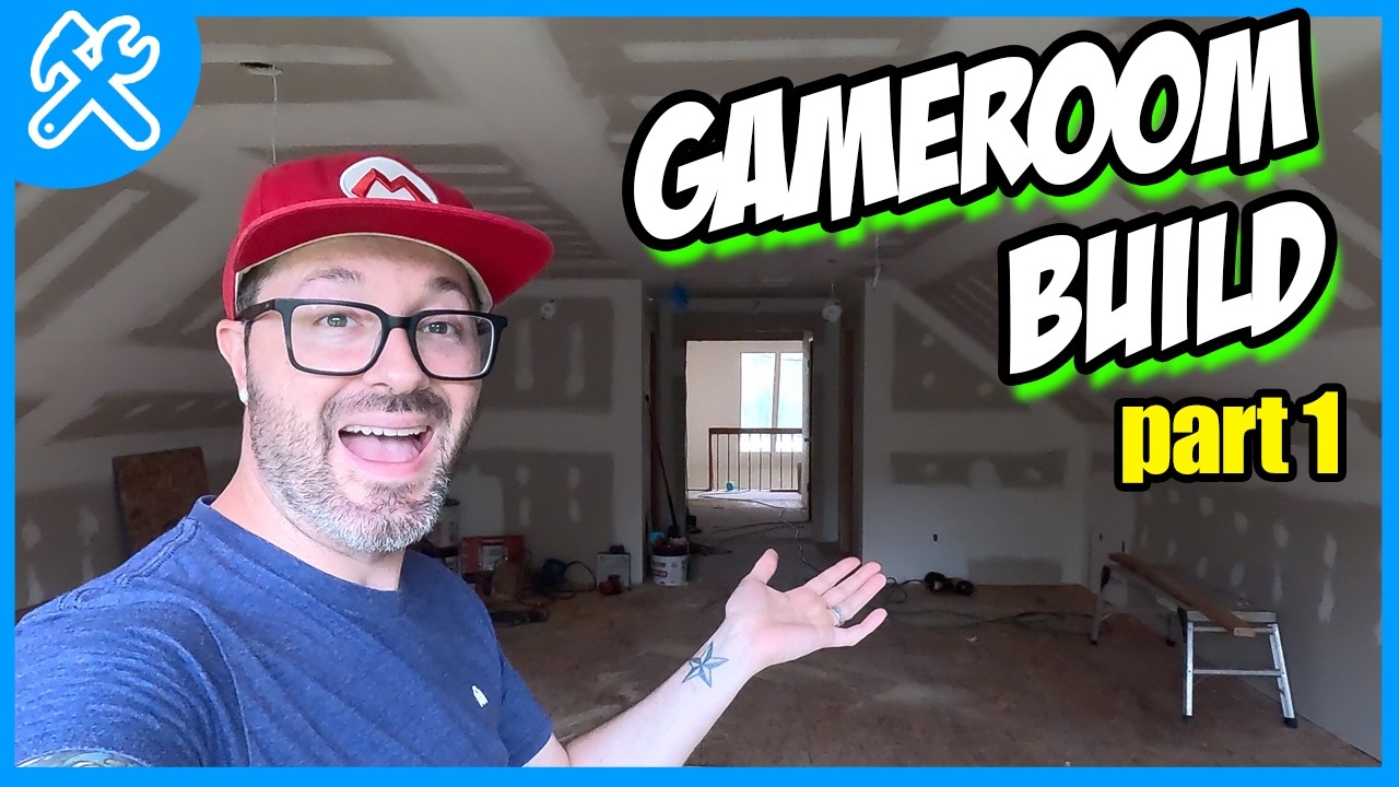Building the ULTIMATE Game Room 🕹️ above the Garage 🚗 - YouTube