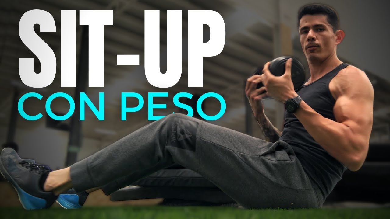 Abdominales con Mancuerna o Balón / Dumbbell Sit-Ups - YouTube