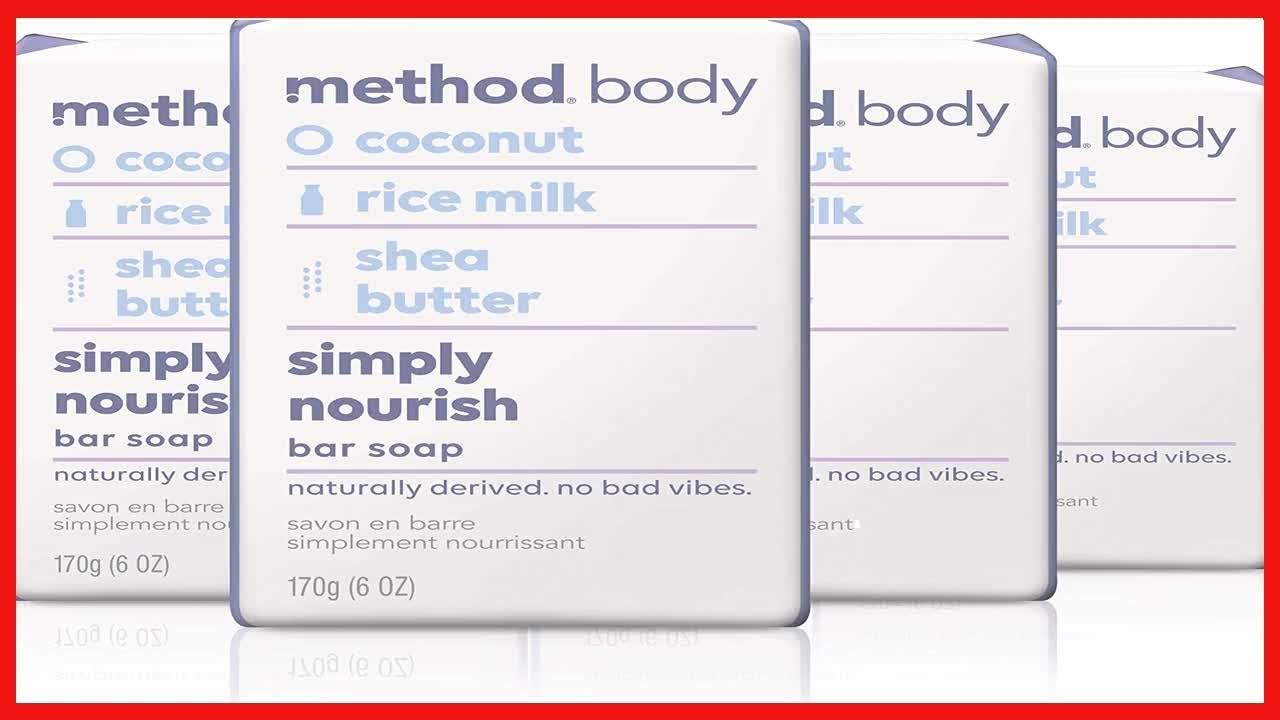 Method Bar Soap, Simply Nourish, Packaging May Vary, 6 Ounce (Pack of 4 ...