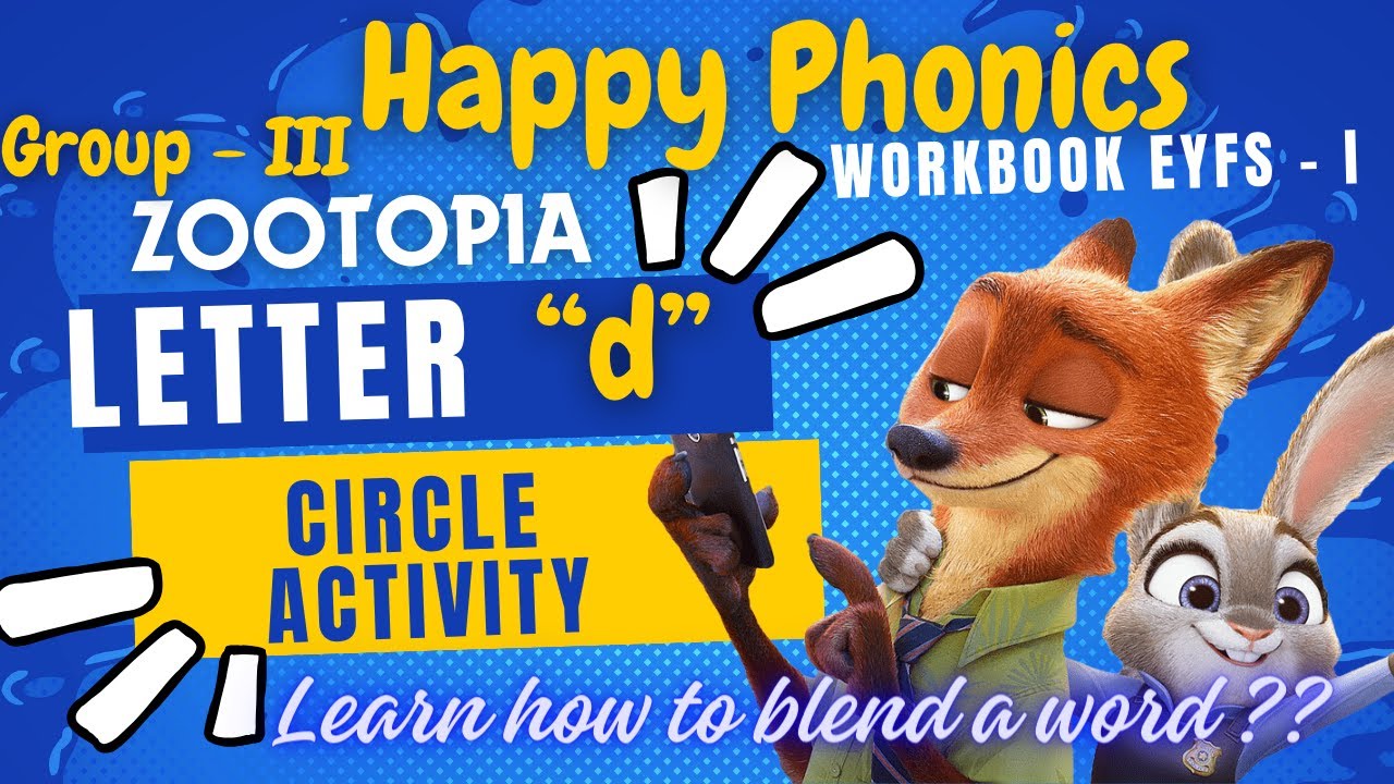Happy Phonics Adventure Letter 'd': | Learn with Zootopia Workbook ...