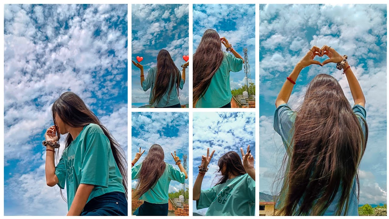 10+ Poses With Sky ️ || Hide Face Poses With Sky || Hide Face Poses ...