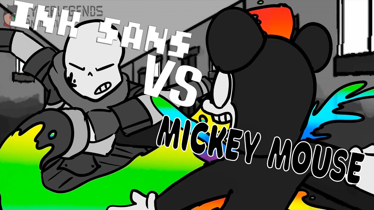 микки маус против инк санса на русском | If MICKEY MOUSE Met INK SANS ...
