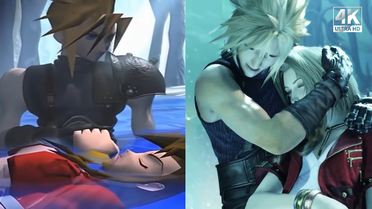 Aerith Death Scene Comparison Remake vs Original (Final Fantasy VII 1997 vs Rebirth Remake 2024 ...