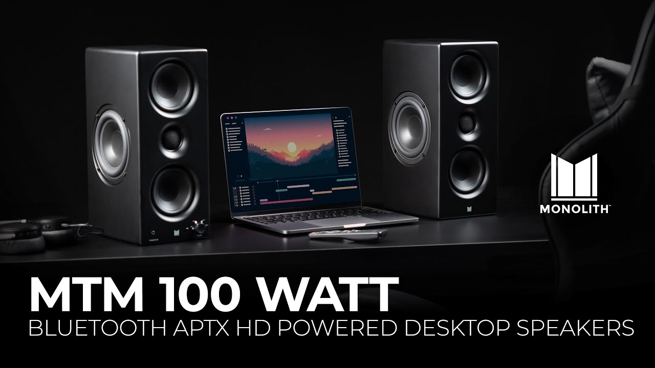 Monolith by Monoprice MTM 100 Watt Bluetooth aptX HD Powered Desktop ...